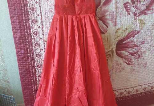 Красное Свадебное платье