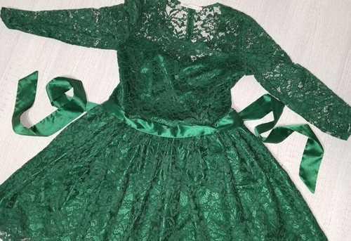 Платье женское зелёное 46 размер