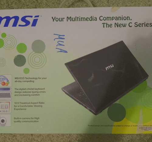 Продам ноутбук msi ms-16gn