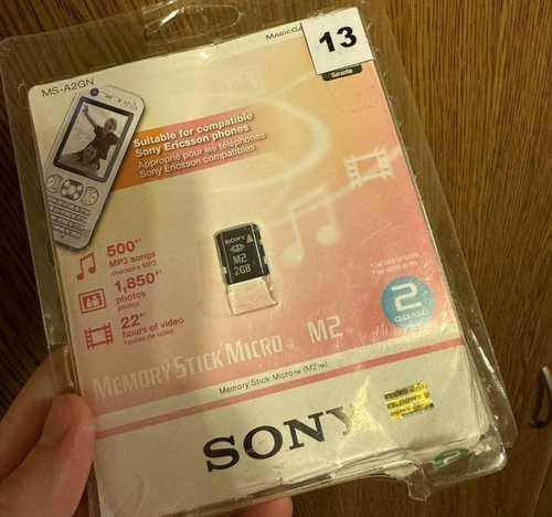 Карта памяти Sony memory stick m2 2gb редкая