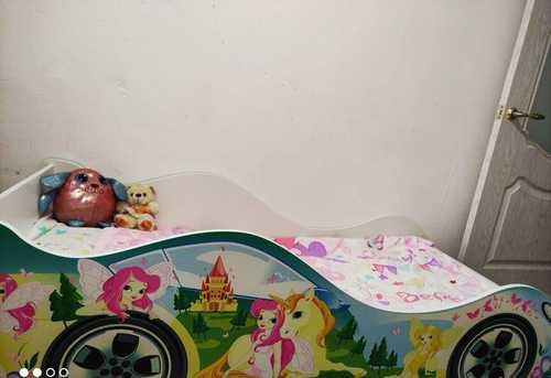 Детская кровать машина для девочки