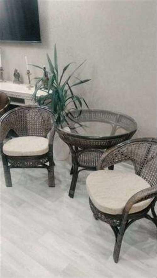 Мебель садовая из ротанга