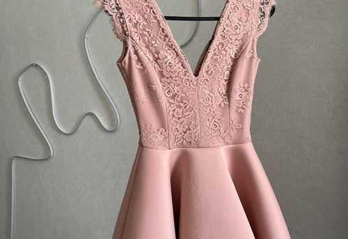 Вечернее платье розовое 40