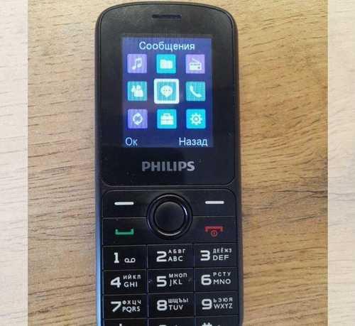 Телефон Philips Xenium Dual Sim E2101 черный