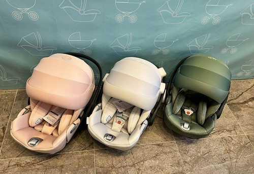 Автолюлька cybex cloud t plus green white pink