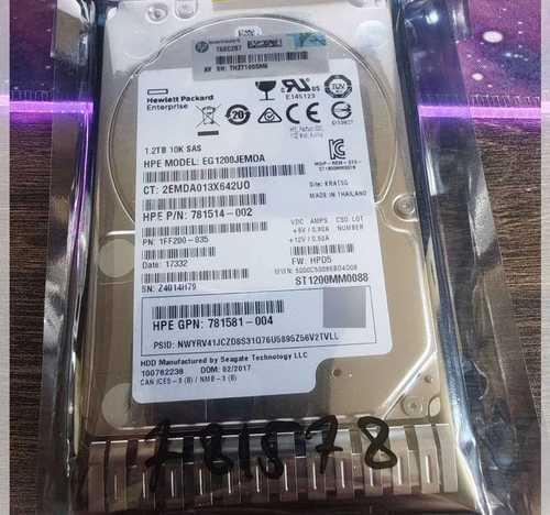 Жесткий диск 781578-001 HP 1.2TB 12G SAS 10K rpm S