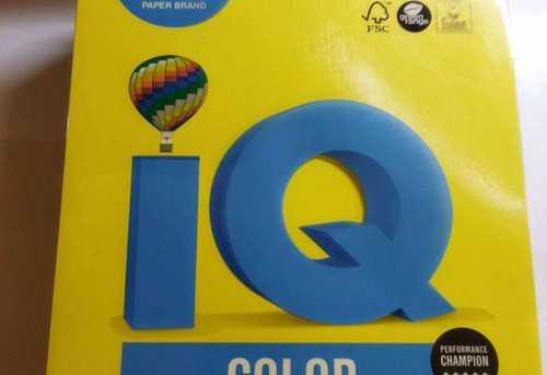 Бумага IQ color, А4, 80 г/м2, ярко-желтая, IG50