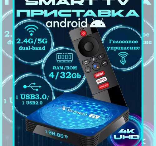 SMART tv андроид приставка