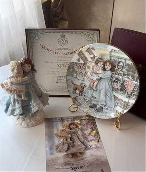 Коллекционные тарелка и статуэтка Royal Worcester