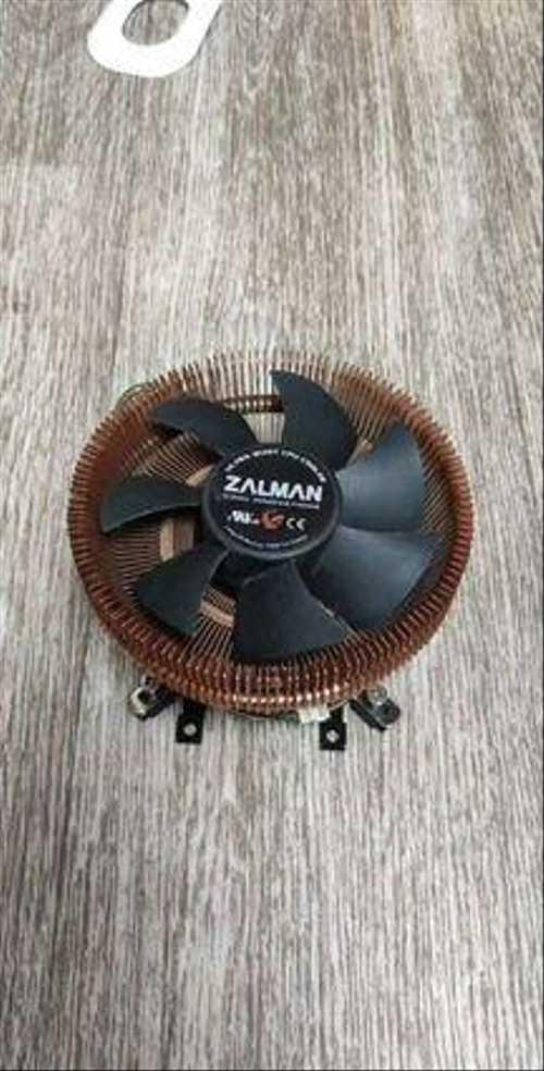 Куллер zalman медный, работает тихо 100w 4pin