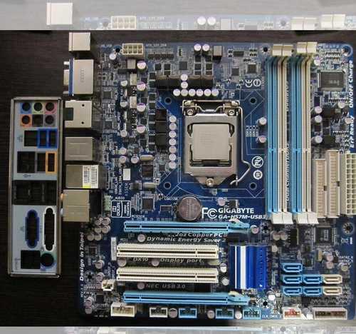 Материнка Gigabyte GA-H57M-USB3 + Боковая Планка