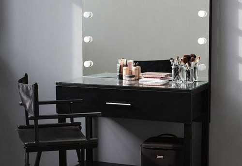 Гримерный стол для визажиста черный 100 см