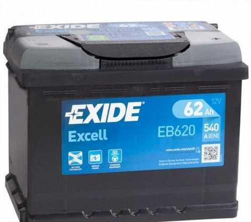 Аккумулятор Exide Excell 62R EB620 обр. пол. 62 Ач
