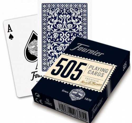 Карты для покера Fournier no. 505 Blue пластик