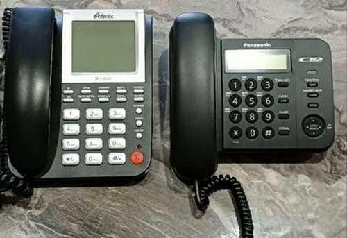 Телефоны стационарные Panasonic и Ritmix бу