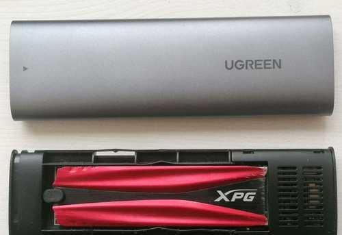 1 TB SSD M.2 память adata XPG в корпусе ugreen