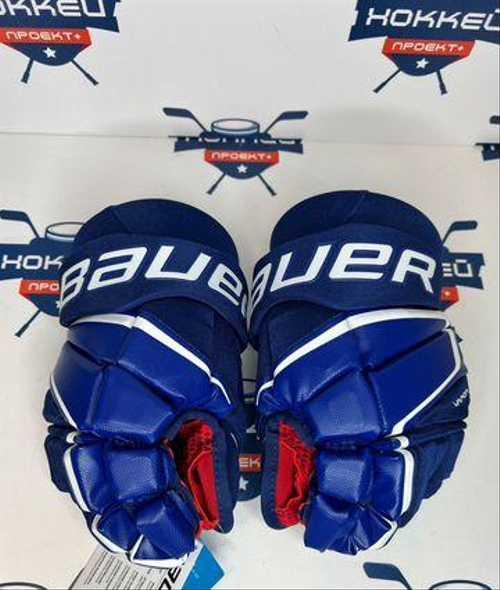 Краги хоккейные Bauer Vapor 3X светло синий