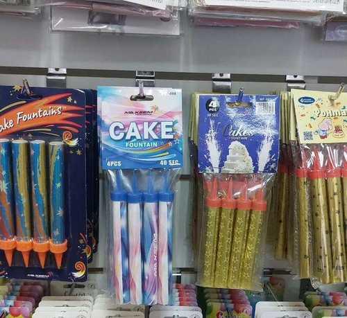 Фонтаны в торт