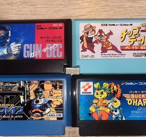 5 картриджей на Famicom