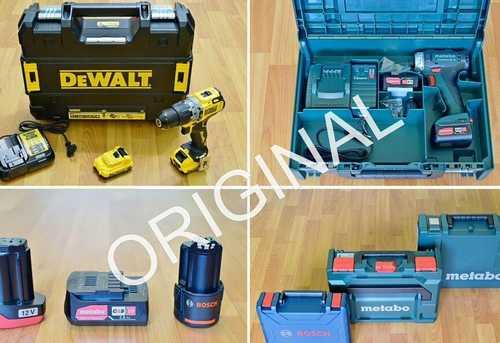 Dewalt /Makita /Metabo (акб, тушка, з/у, кейс)