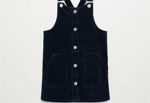 Новый синий вельветовый сарафан Mango kids 152