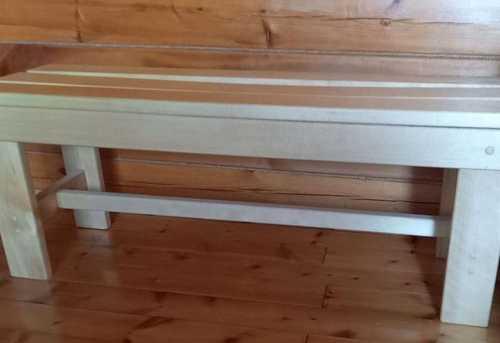 Скамейка деревянная из липы