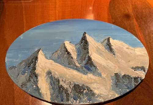Картина маслом на холсте природа горы
