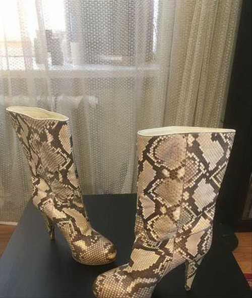 Сапоги женские Bally, из кожи питона