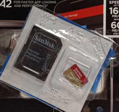 SanDisk карта памяти MicroSD 64GB Extreme