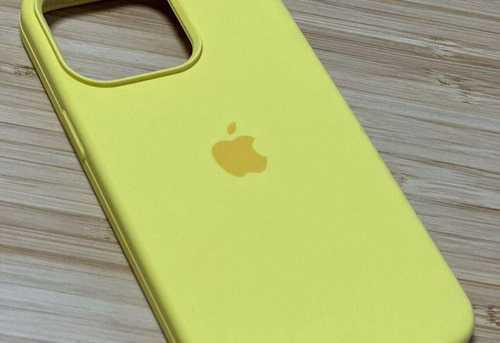 Сликоновый чехол iPhone 13 Pro желтый