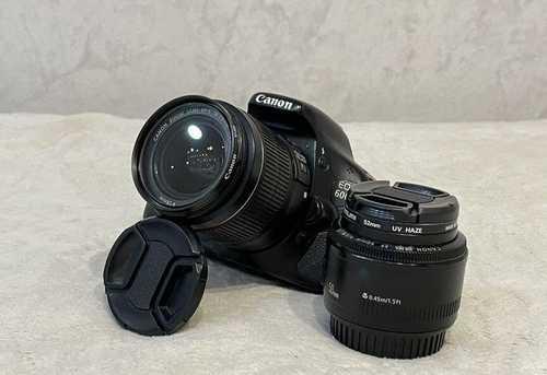 Зеркальный фотоаппарат Canon eos 600d + 50mm 1.8II