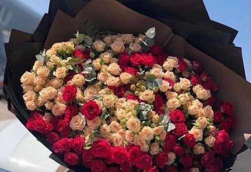 Кустовая пион.роза,букет цветов роз с доставкой