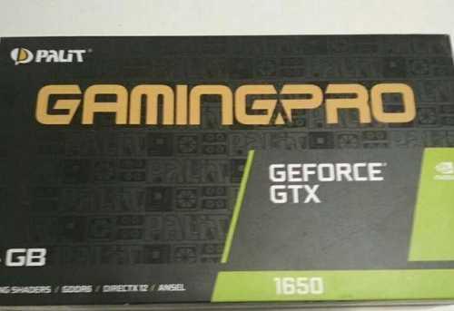 Новая geforce GTX 1650 4 Gb Palit gaming pro