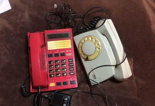 Два старых стационарных телефона Aster, Панафон