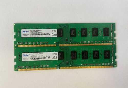 16GB (8GB x2) DDR3 Netac 1600Mhz