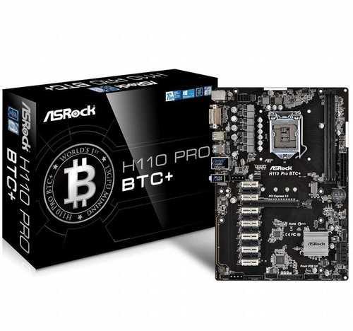 Материнская плата Asrock H110 Pro BTC  для ферм