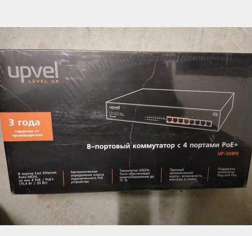 Коммутатор upvel UP-208FE 8x10/100 Base-TX   POE