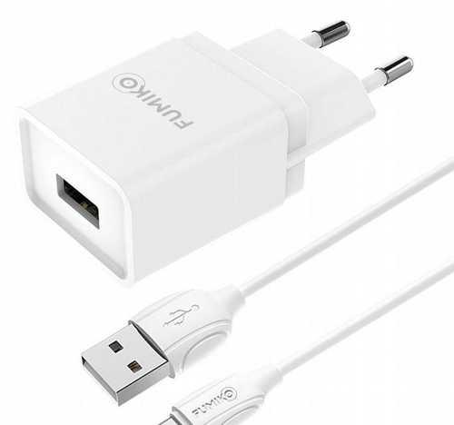 Зарядное устройство fumiko CH09 1USB 1А c кабелем