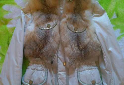 Куртка со съемным жилетом из лисы
