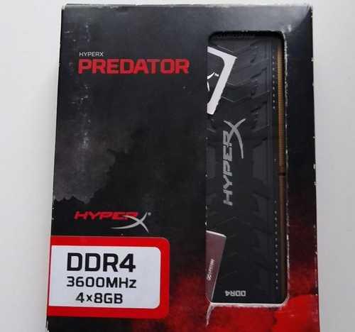 DDR4 Kingston HyperX Predator 32GB (4x8) 3600MHz