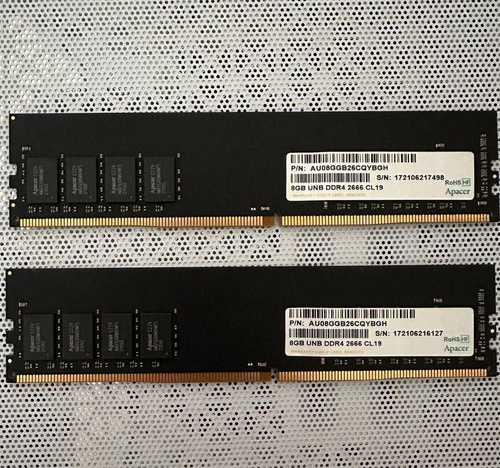 Оперативная память Apacer 16 gb (2x8) 2666