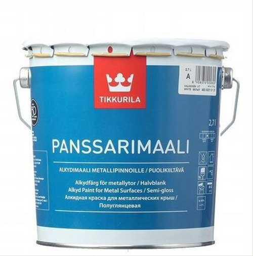 Эмаль Tikkurila Panssarimaali белая А 2,7 л