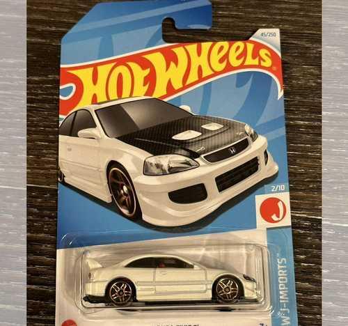 Hot wheels 1:64 honda civic белая