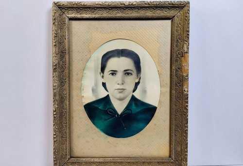 Фотография Портрет девушки 1950е в раме фото