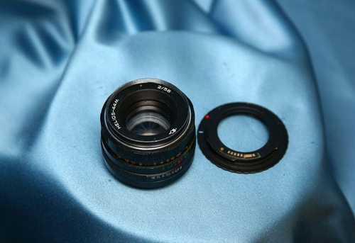 Гелиос 44М 58mm f/2 M + переходник на Canon
