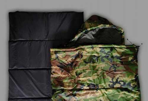 Коврик и спальный мешок зимний армейский