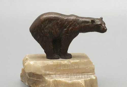 Старинная скульптура «Медведь», шпиатр, Россия