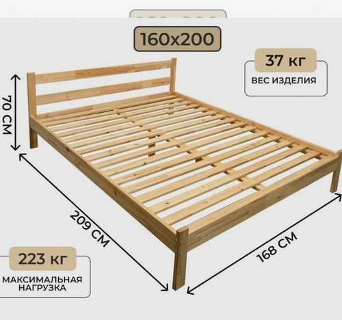 Кровать двухспальная 160 200 IKEA tarva