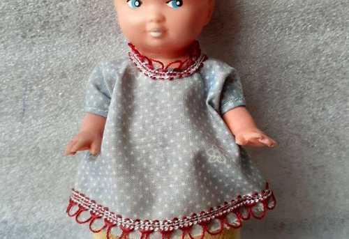 Кукла- Пупсик, ГДР,резина,рельефные волосы,одежда