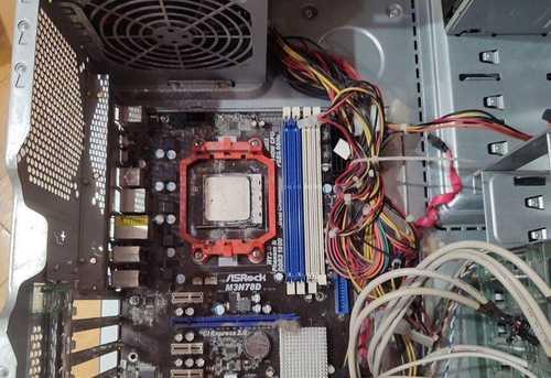 Матплата asrock m3n78d + проц AMD Phenom II 955